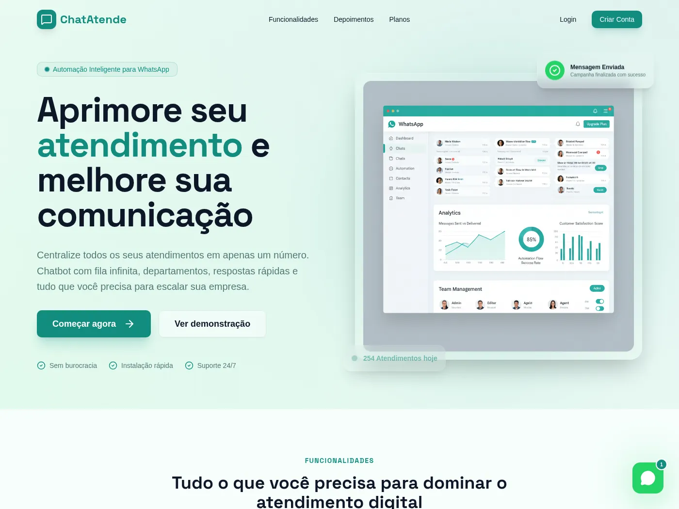 ChatAtende Automation Clone