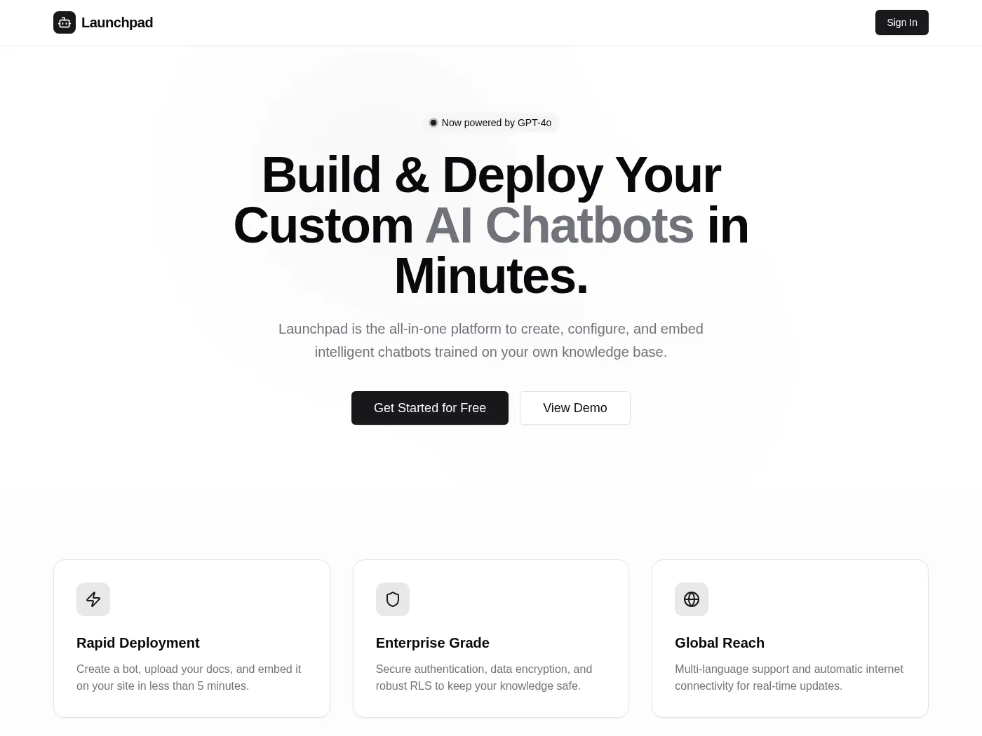 ChatBot SaaS Launchpad