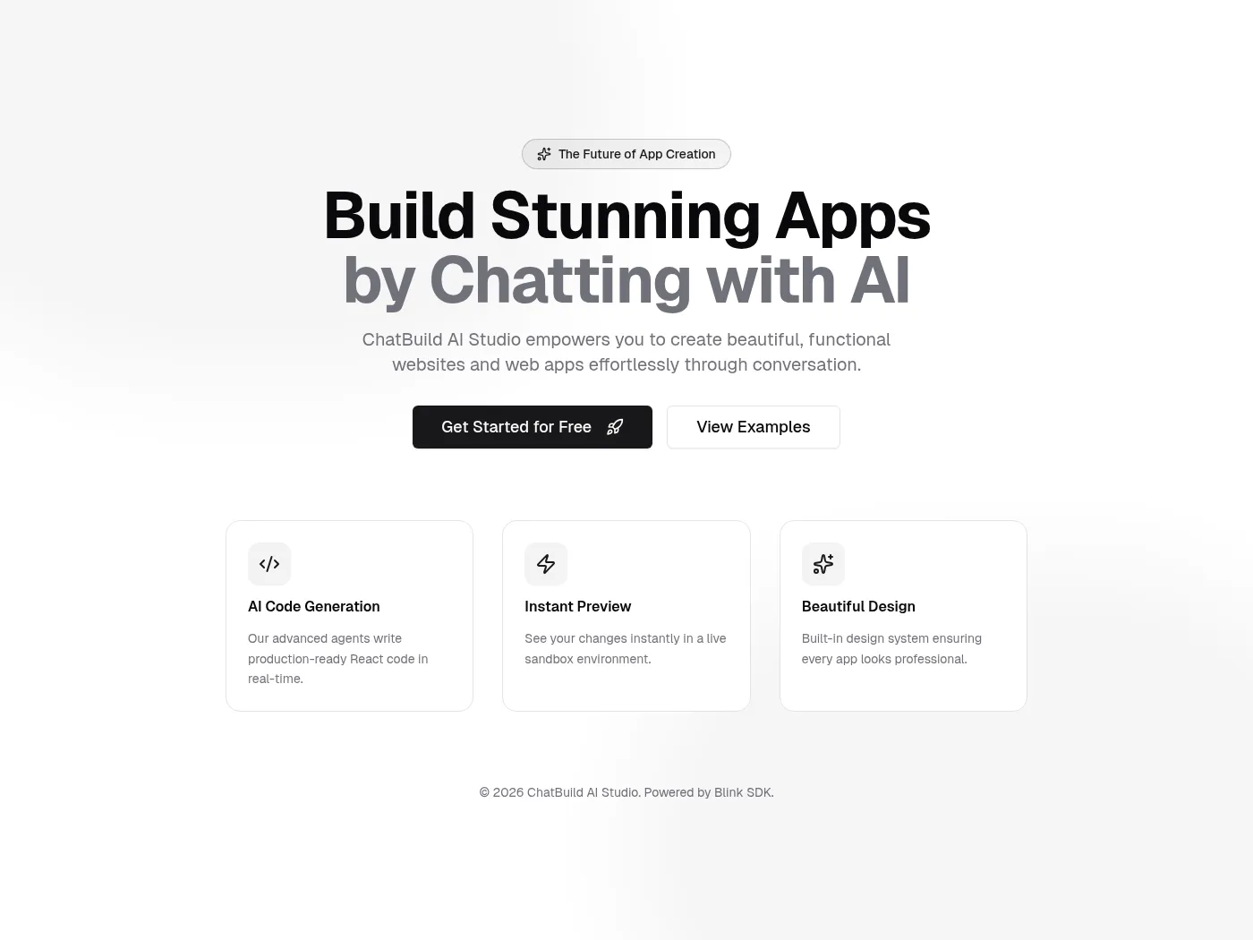 ChatBuild AI Studio