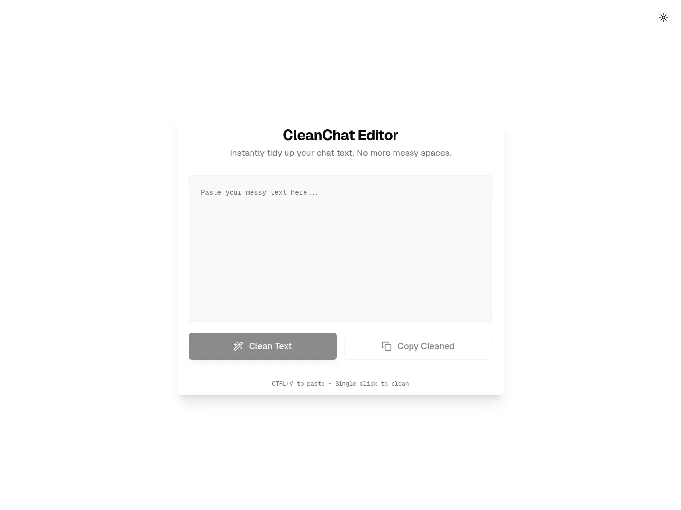 CleanChat Editor