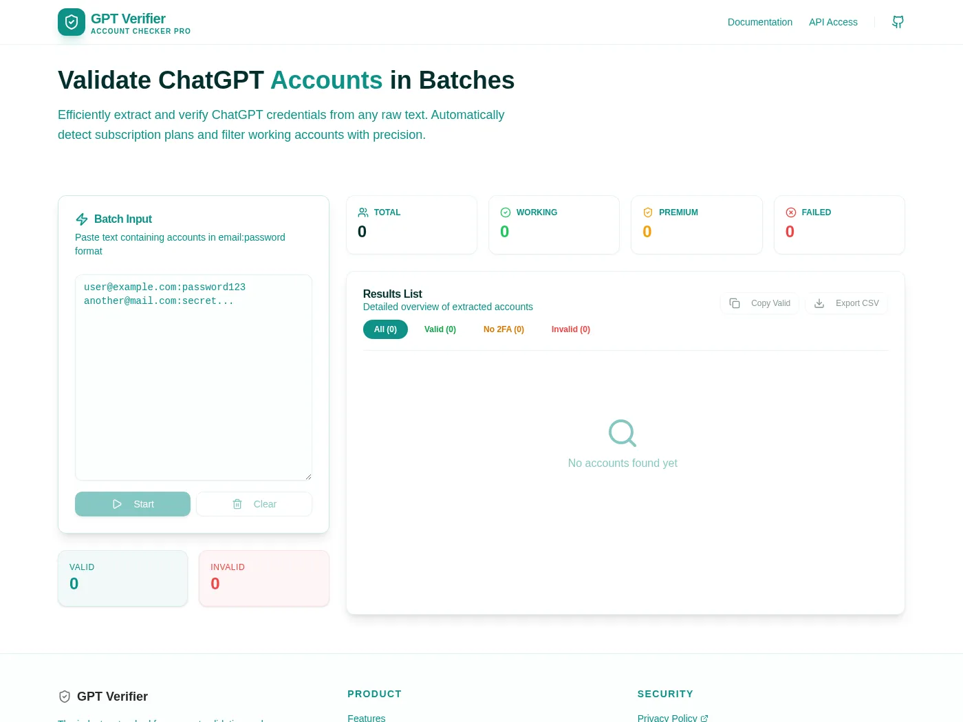 ChatGPT Account Verifier