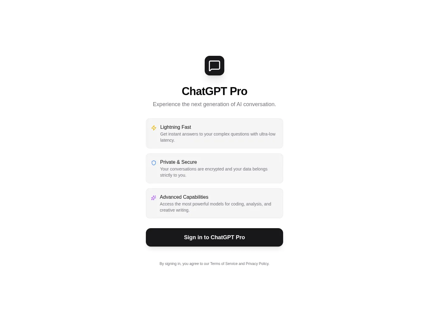 ChatGPT Pro Clone