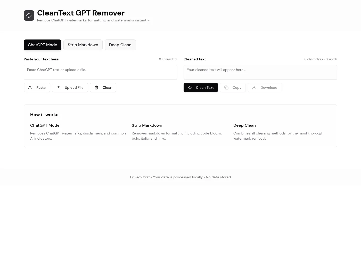 CleanText GPT Remover