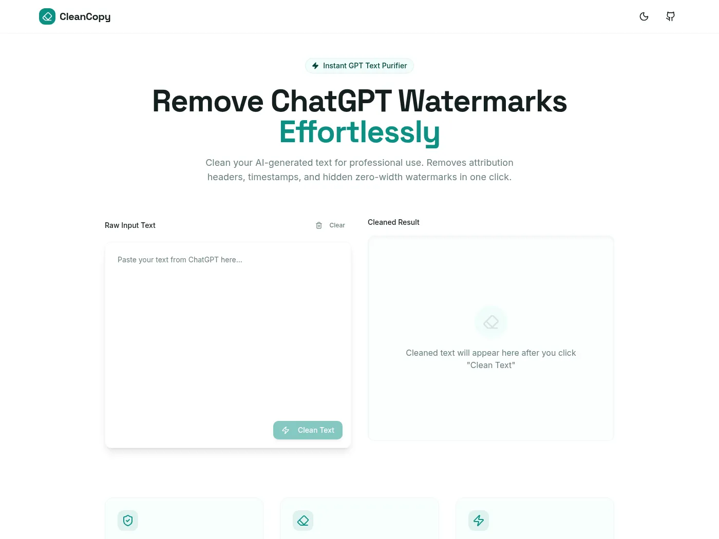 CleanCopy ChatGPT
