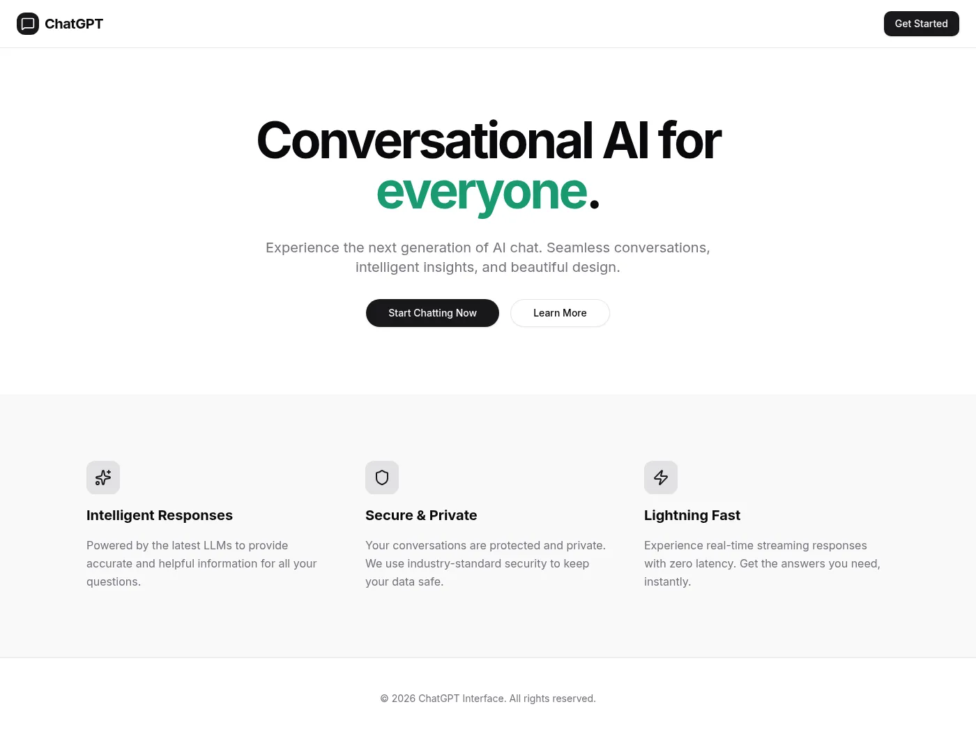 ChatGPT Web Interface