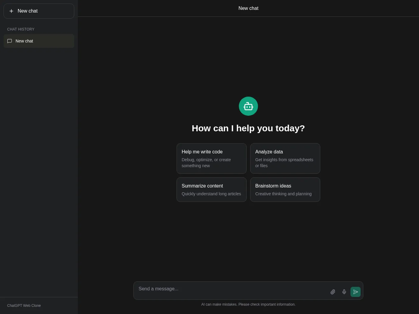 ChatGPT Web Clone