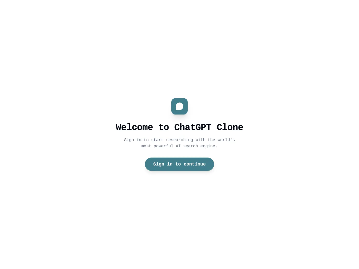 ChatGPT Web Clone