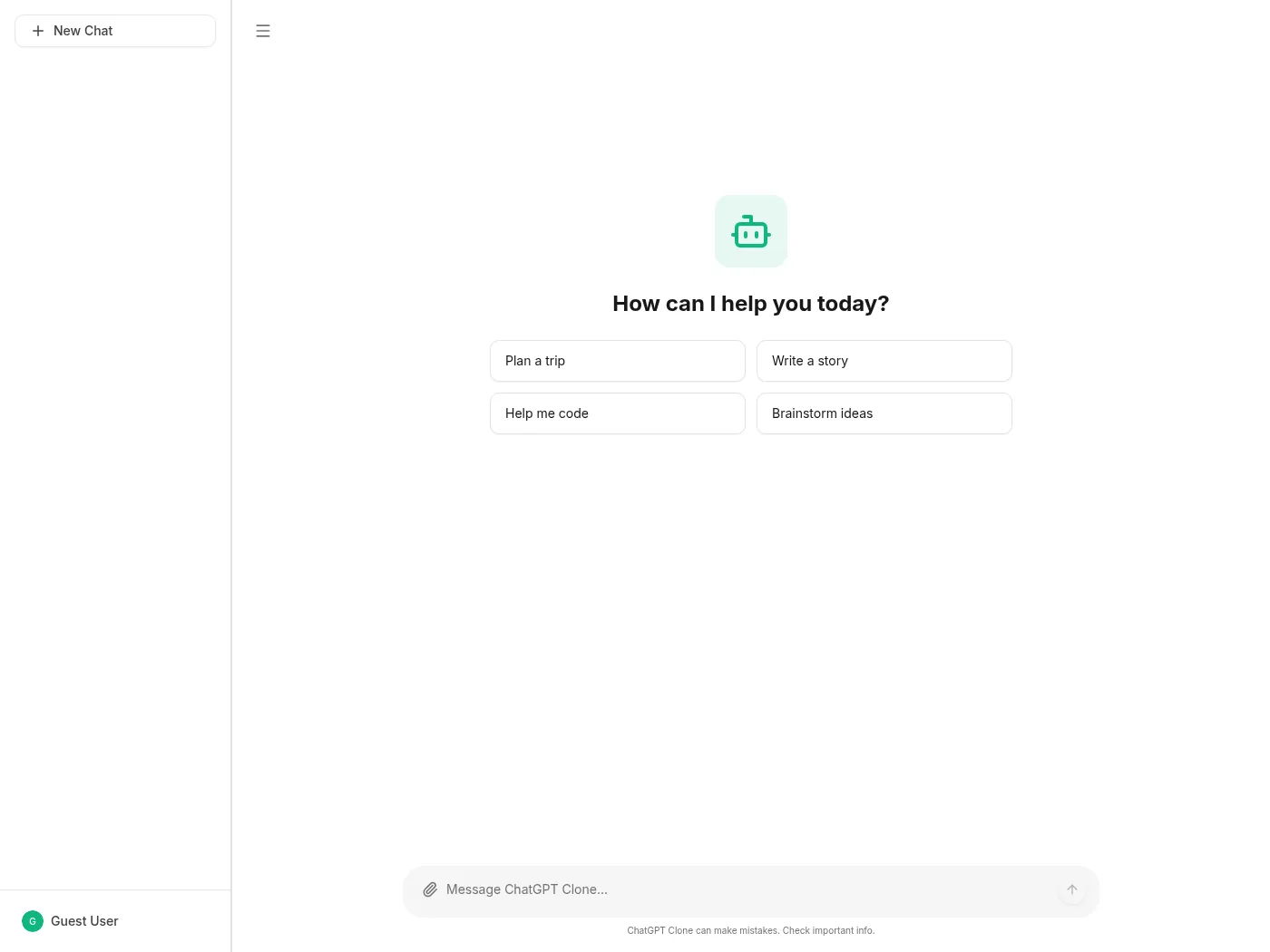 ChatGPT Web Clone