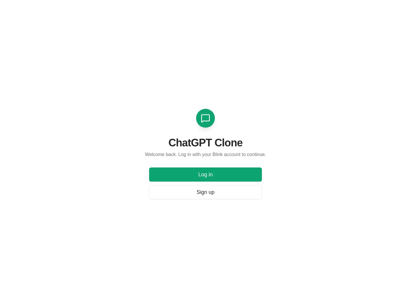 ChatGPT Web Clone
