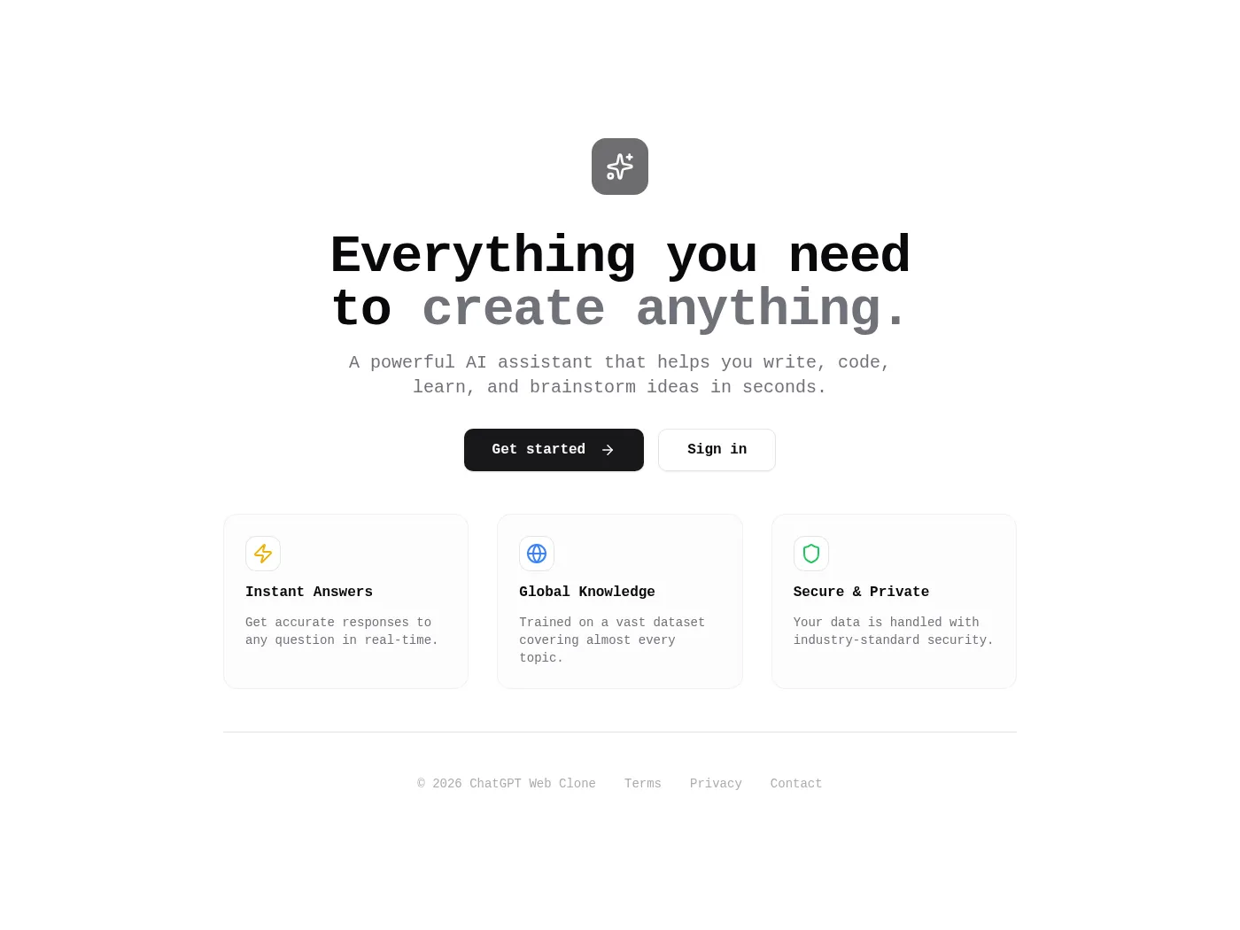 ChatGPT Web Clone