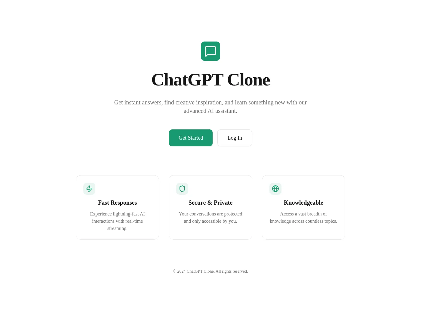 ChatGPT Web Clone