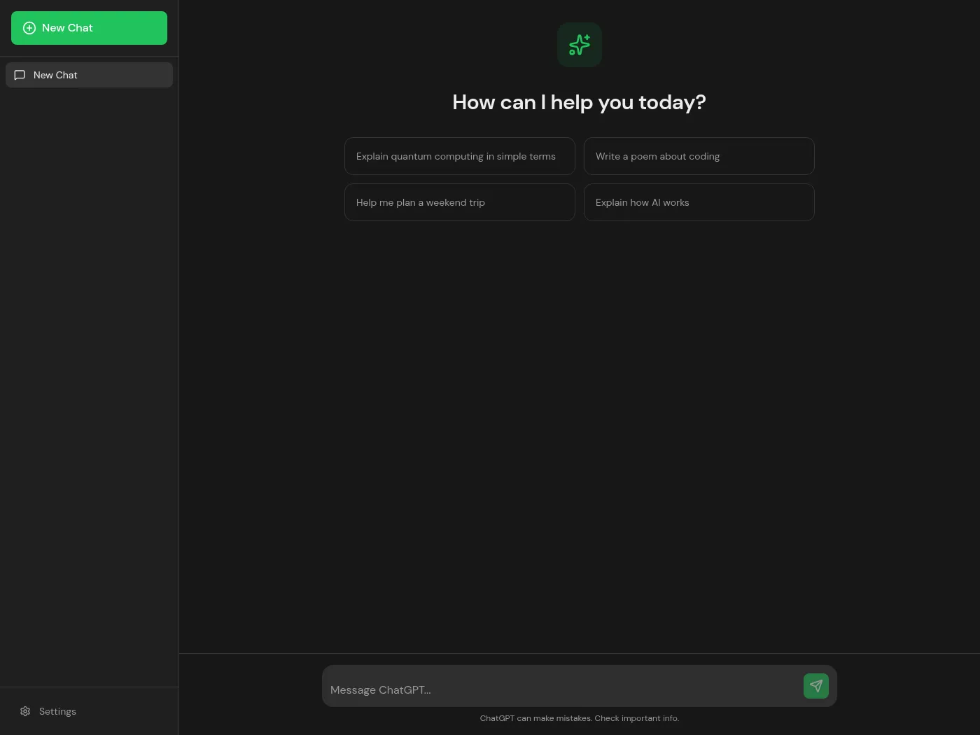 ChatGPT Web Clone