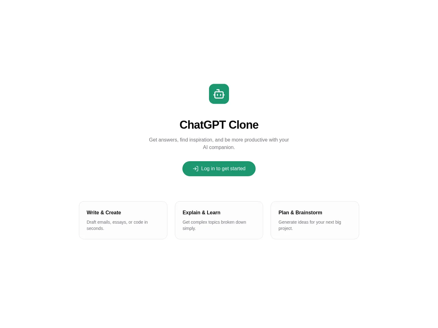 ChatGPT Web Clone