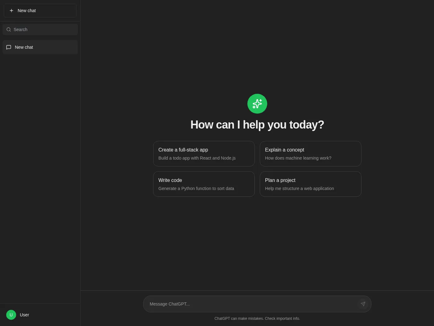 ChatGPT Web Clone
