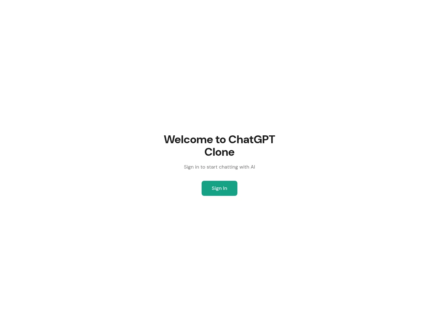ChatGPT Web Clone