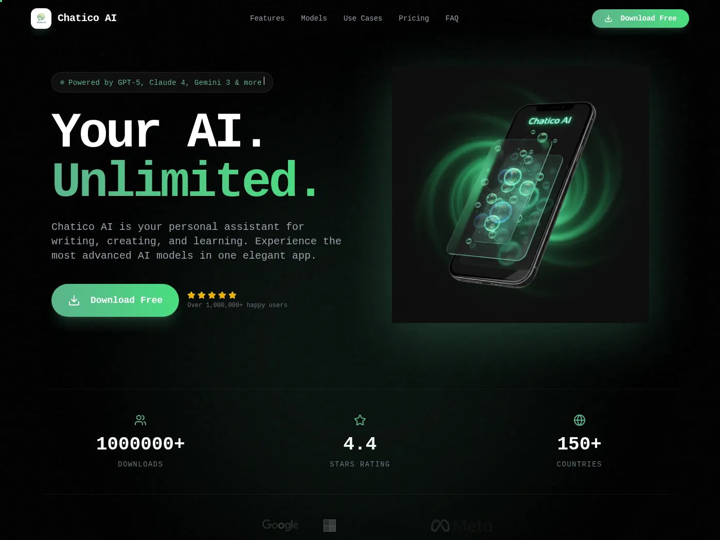 Chatico AI Landing Page