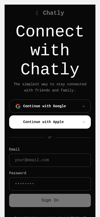 Chatly Mobile Messenger