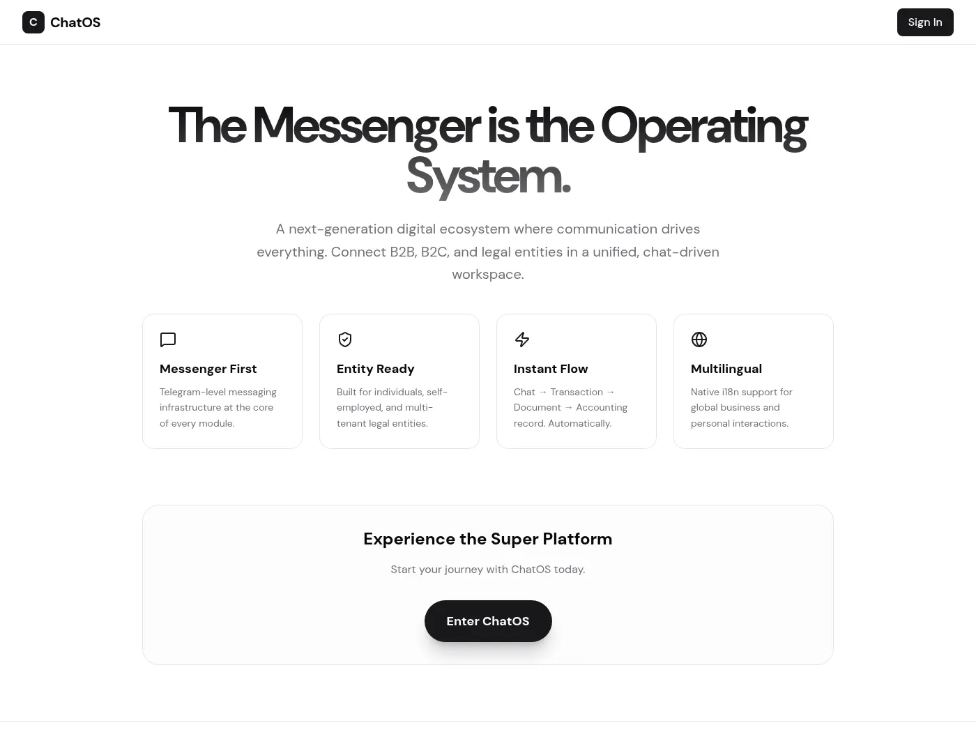 ChatOS Super Platform