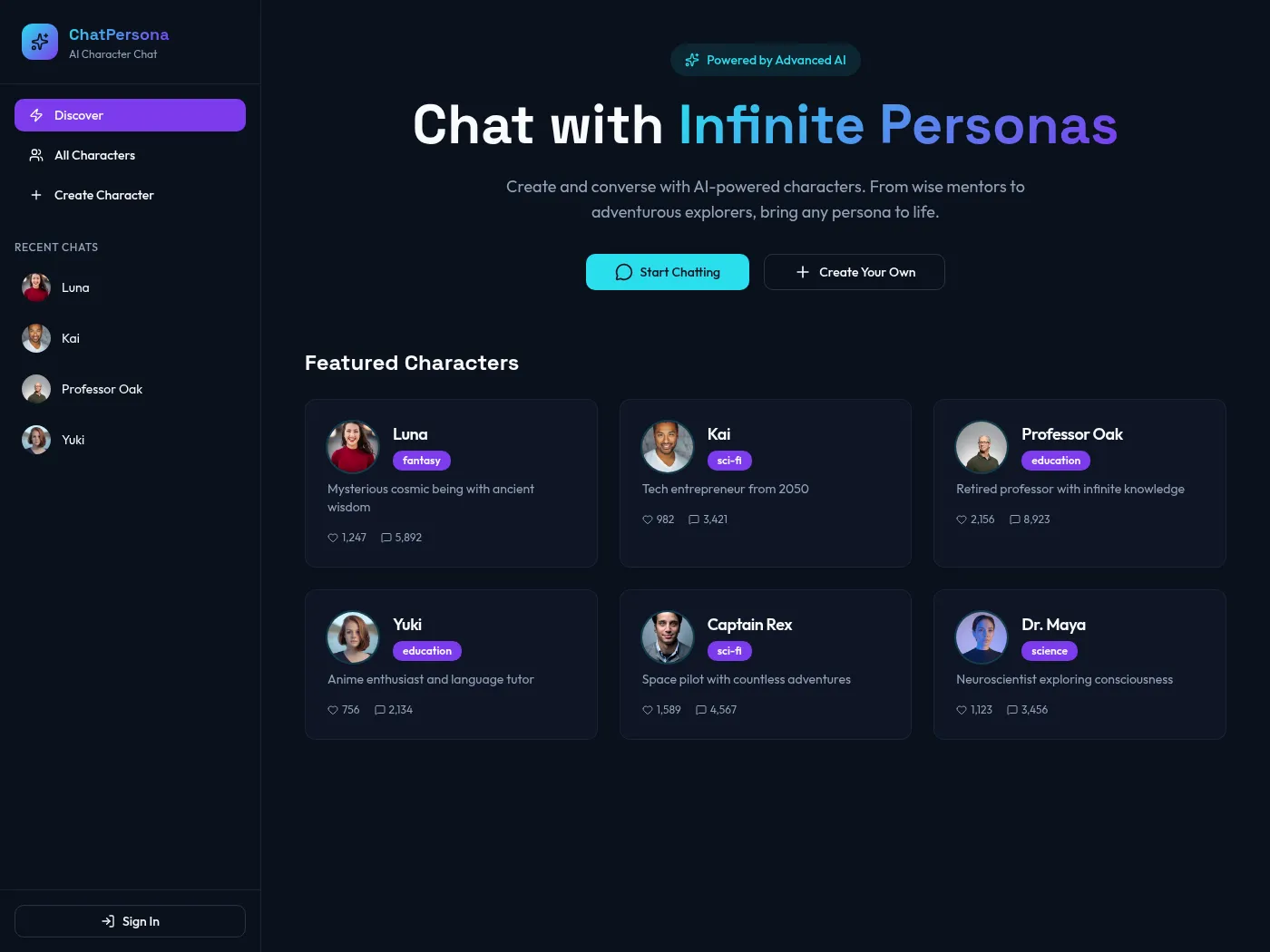 ChatPersona AI