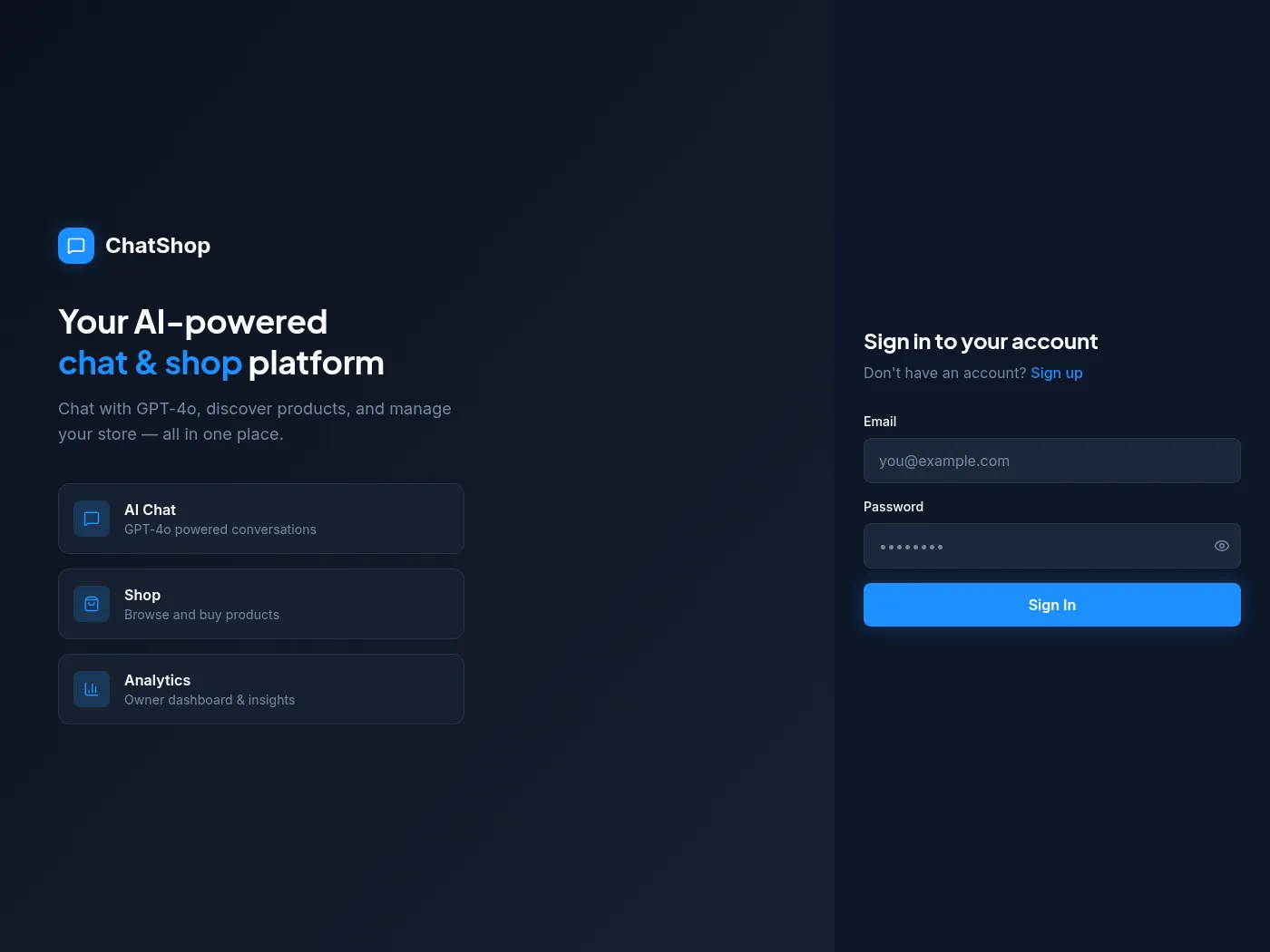 ChatShop Admin Suite