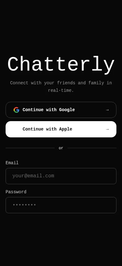 Chatterly Real-Time Messenger