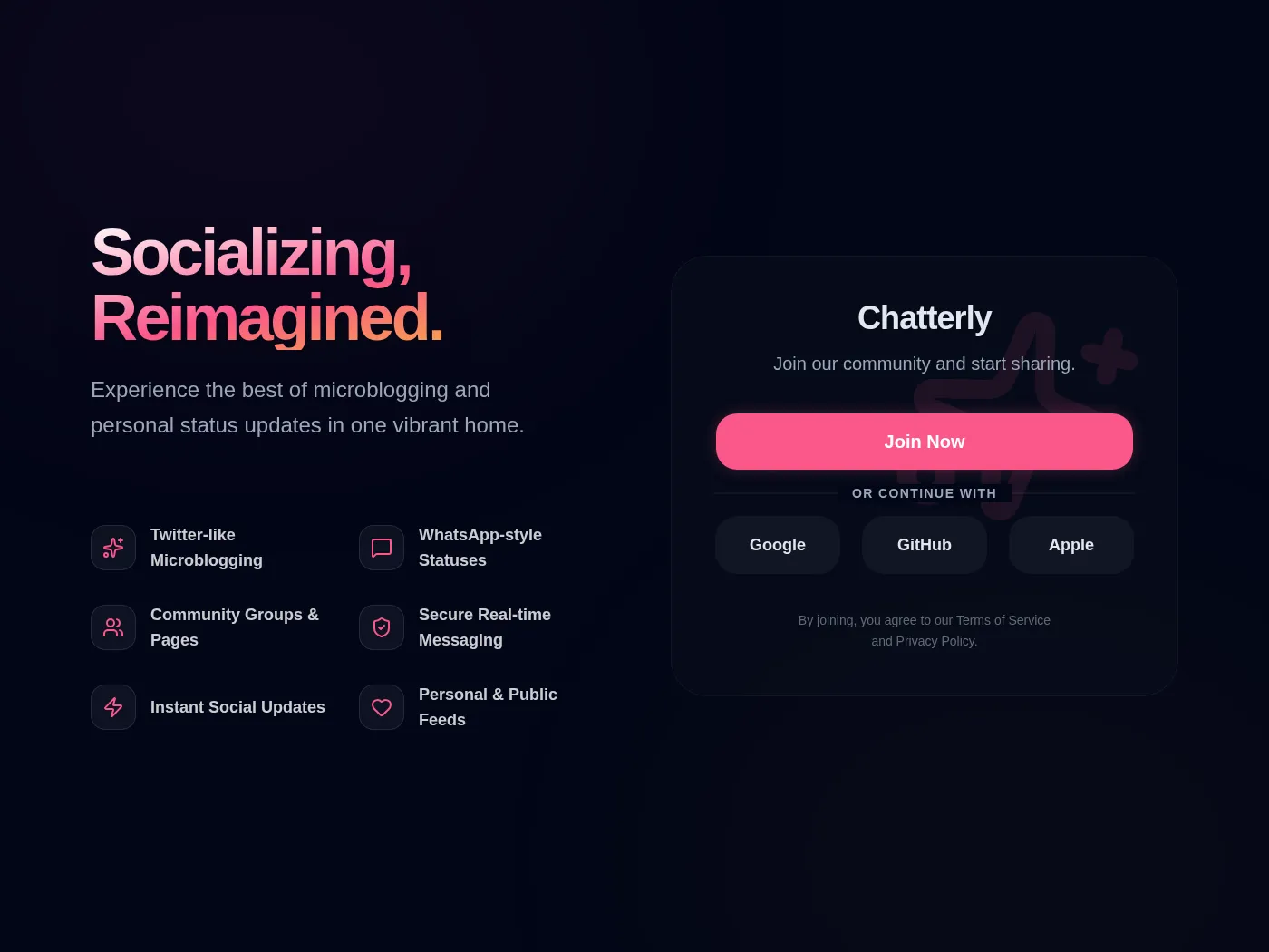 Chatterly Social App