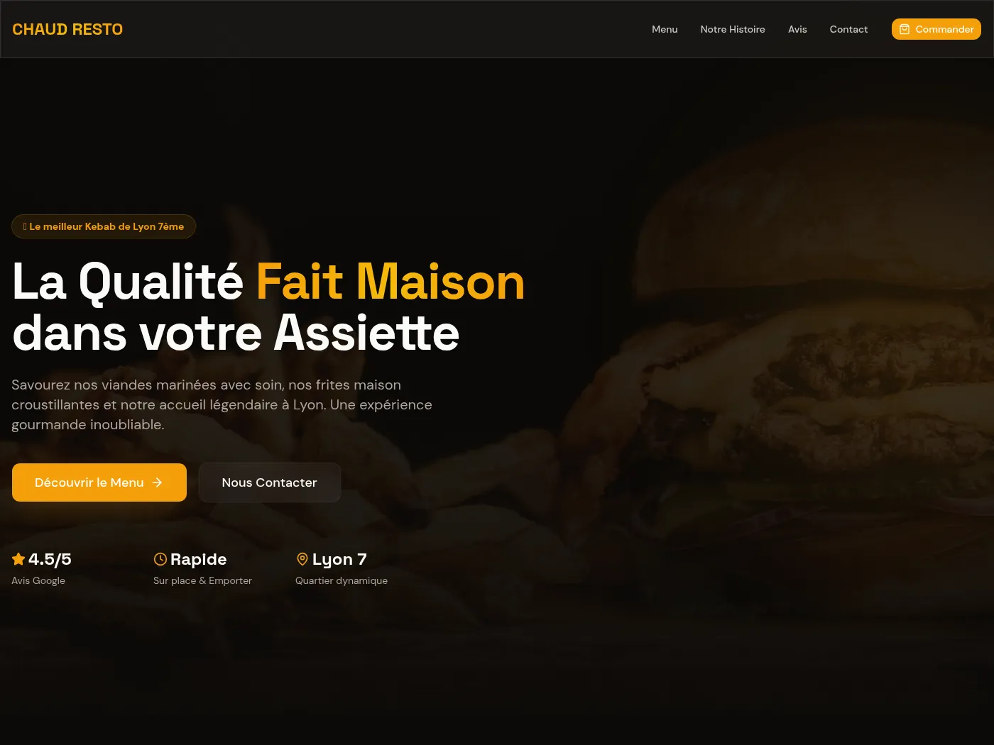 Chaud Resto Lyon Vitrine