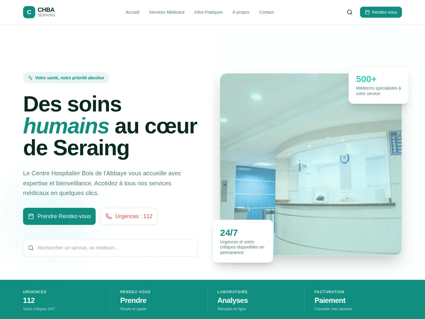 CHBA Seraing Website Redesign