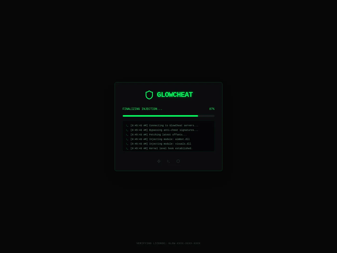 GlowCheat App UI