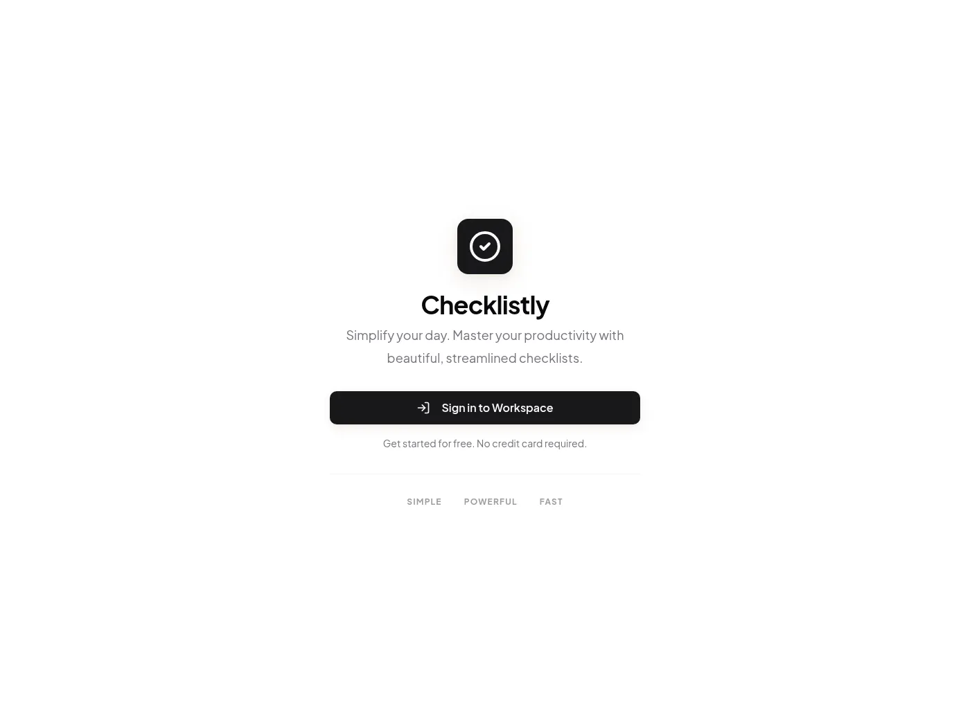 Checklist SaaS Organizer