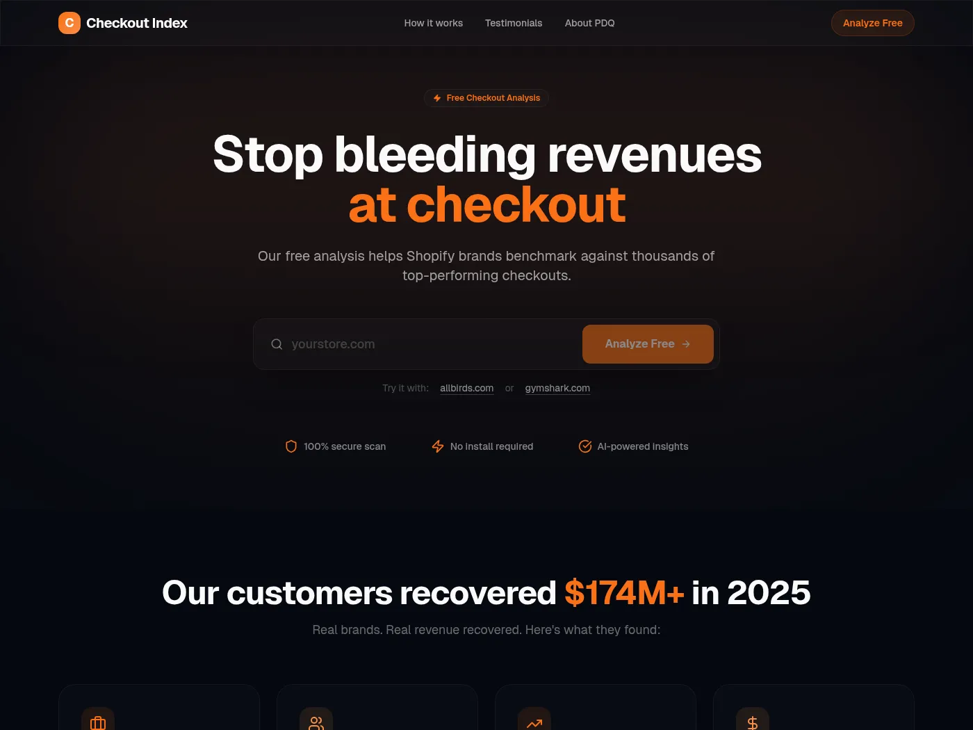 Checkout Index Tool