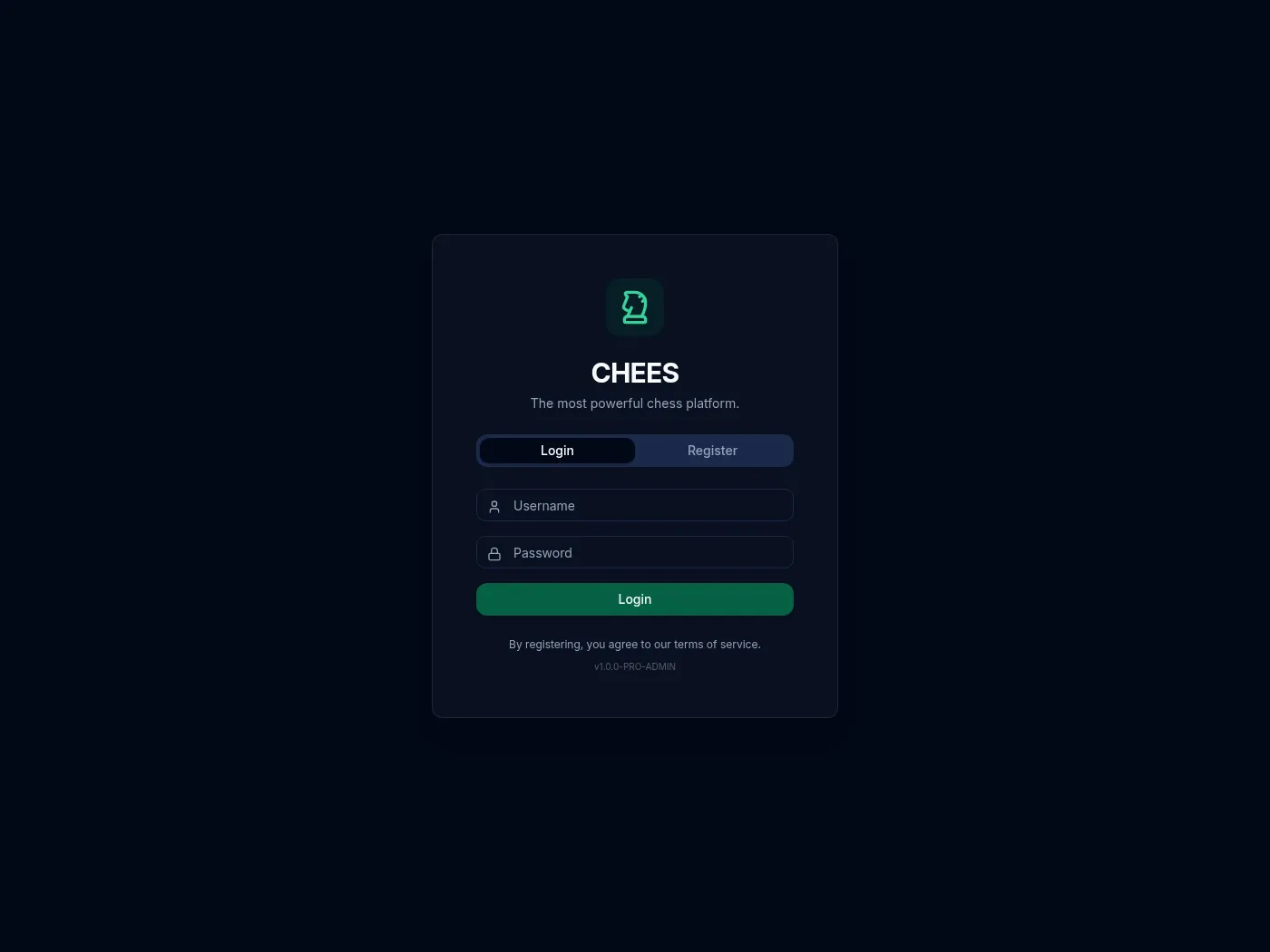 Chees Chess Admin