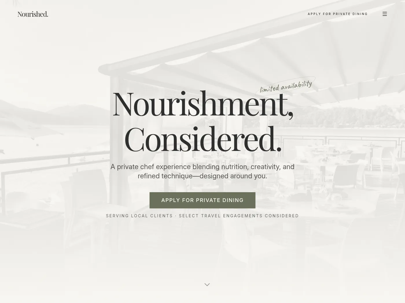 Nourished Editorial Landing