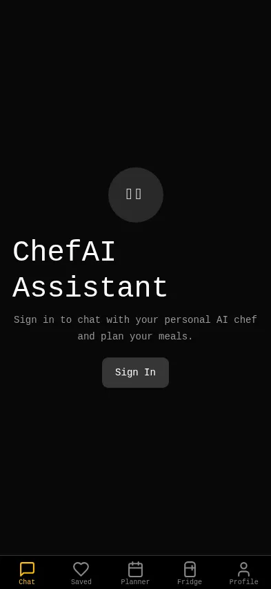 ChefAI Planner App