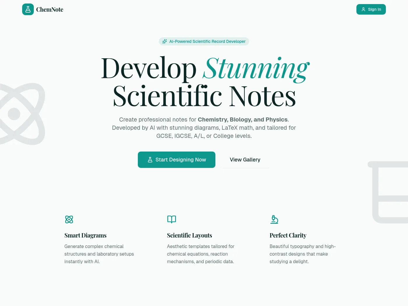 ChemNote Designer