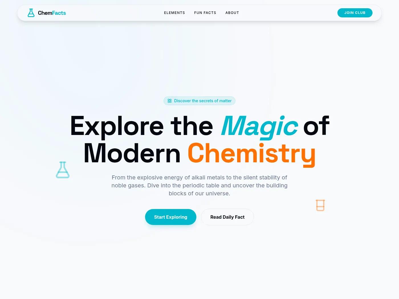 Chemistry Facts Landing