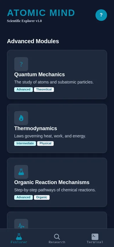 Chemistry Deep Dive App