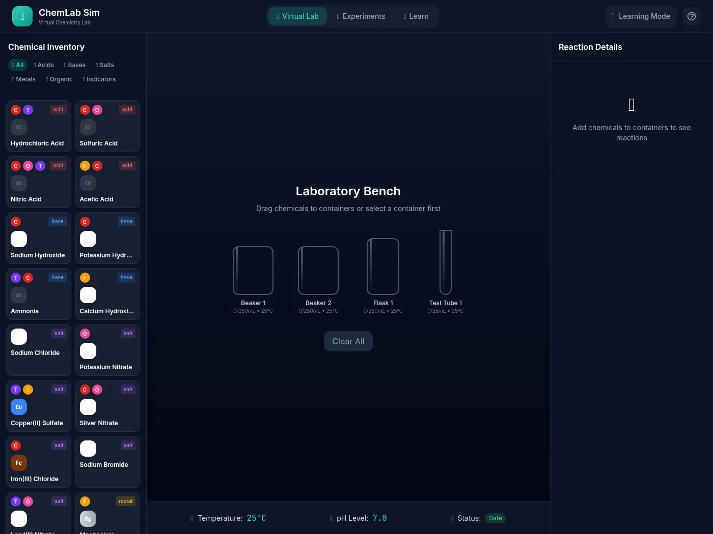 ChemLab Sim Online