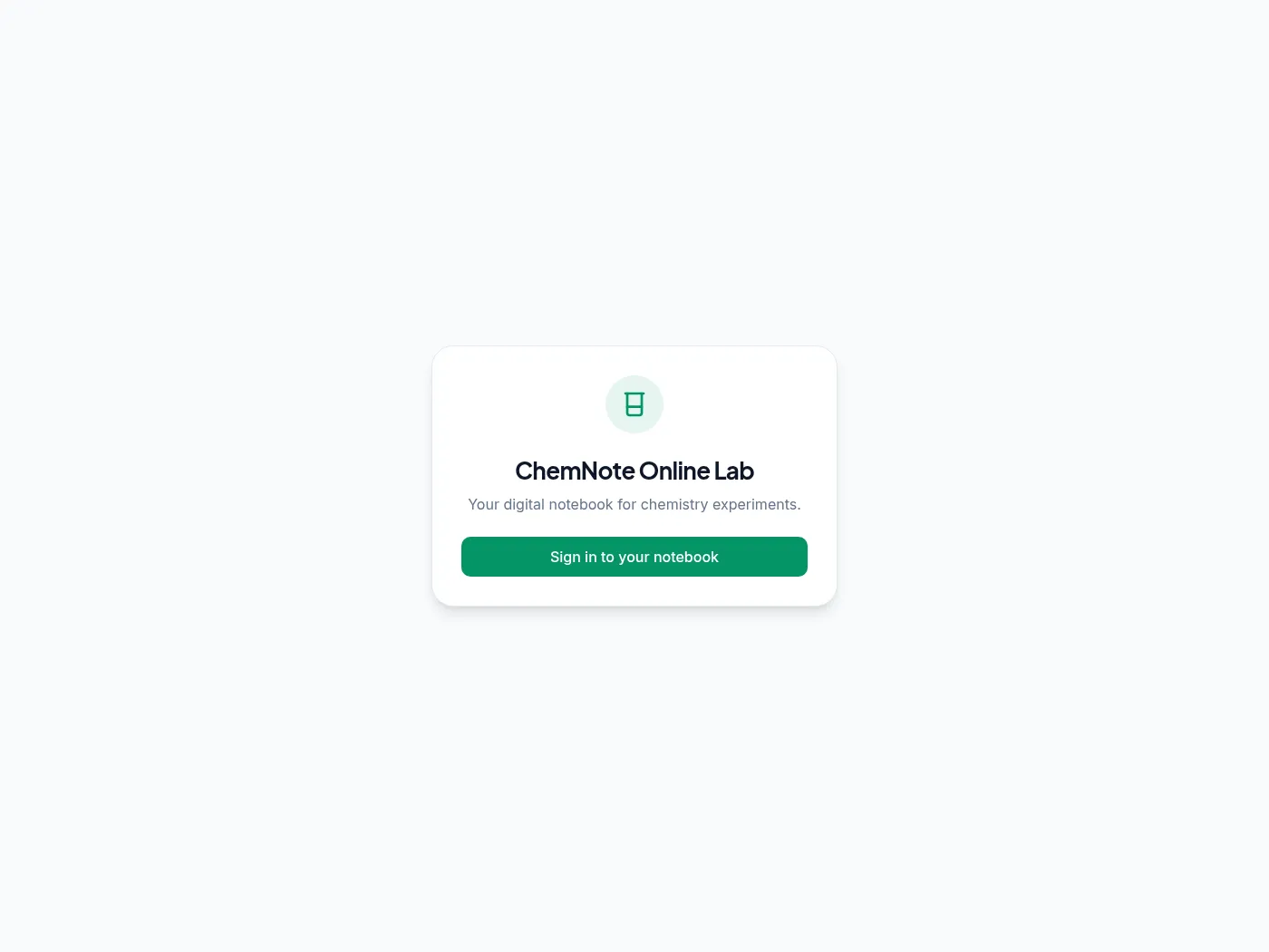 ChemNote Online Lab
