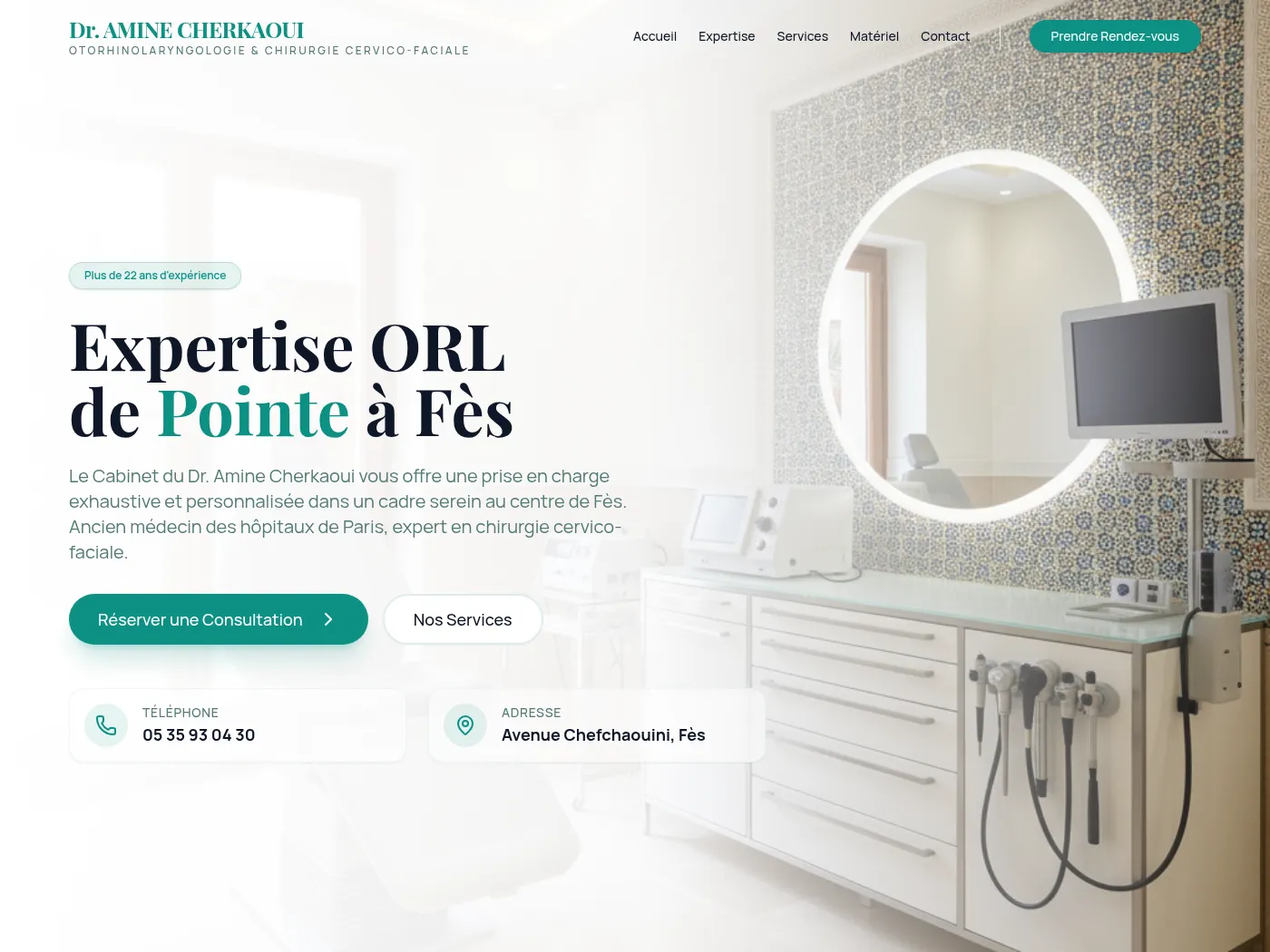 Cherkaoui ORL Cabinet Site