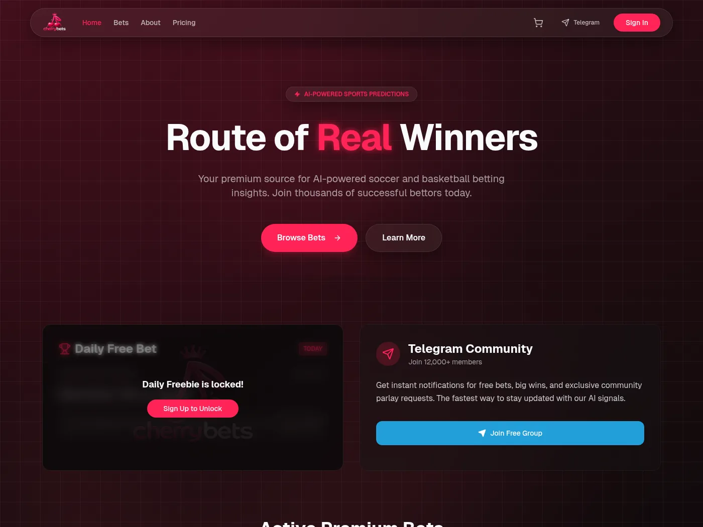 Cherry Bets Web App