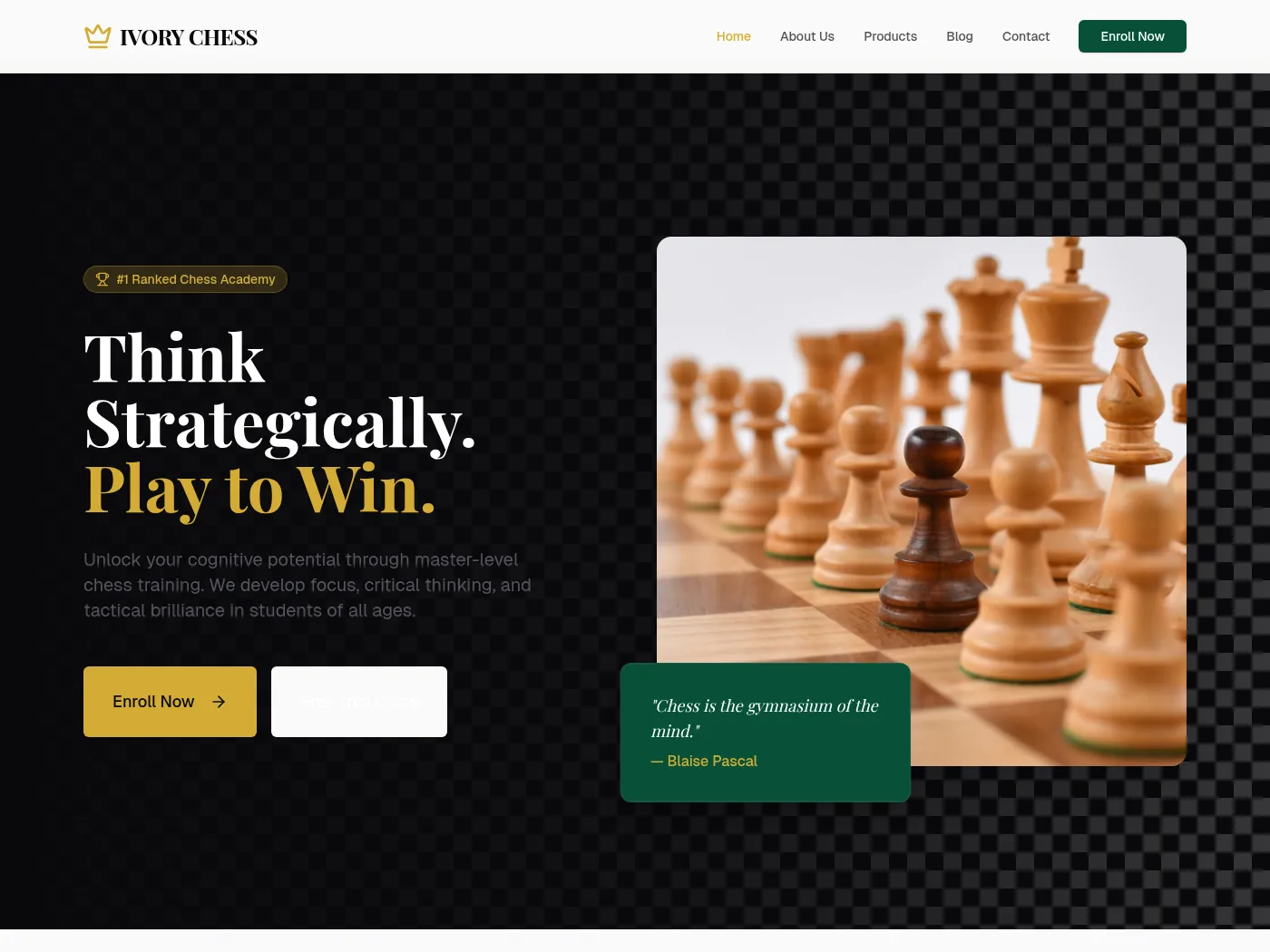 Ivory Chess Academy Site