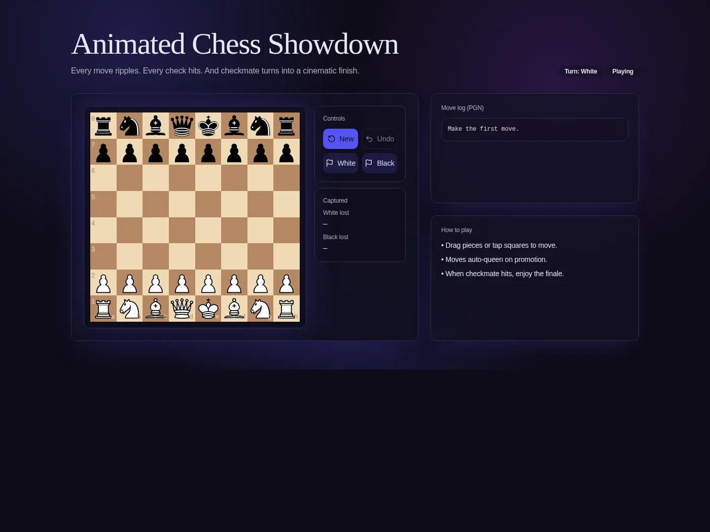 Animated Chess Showdown