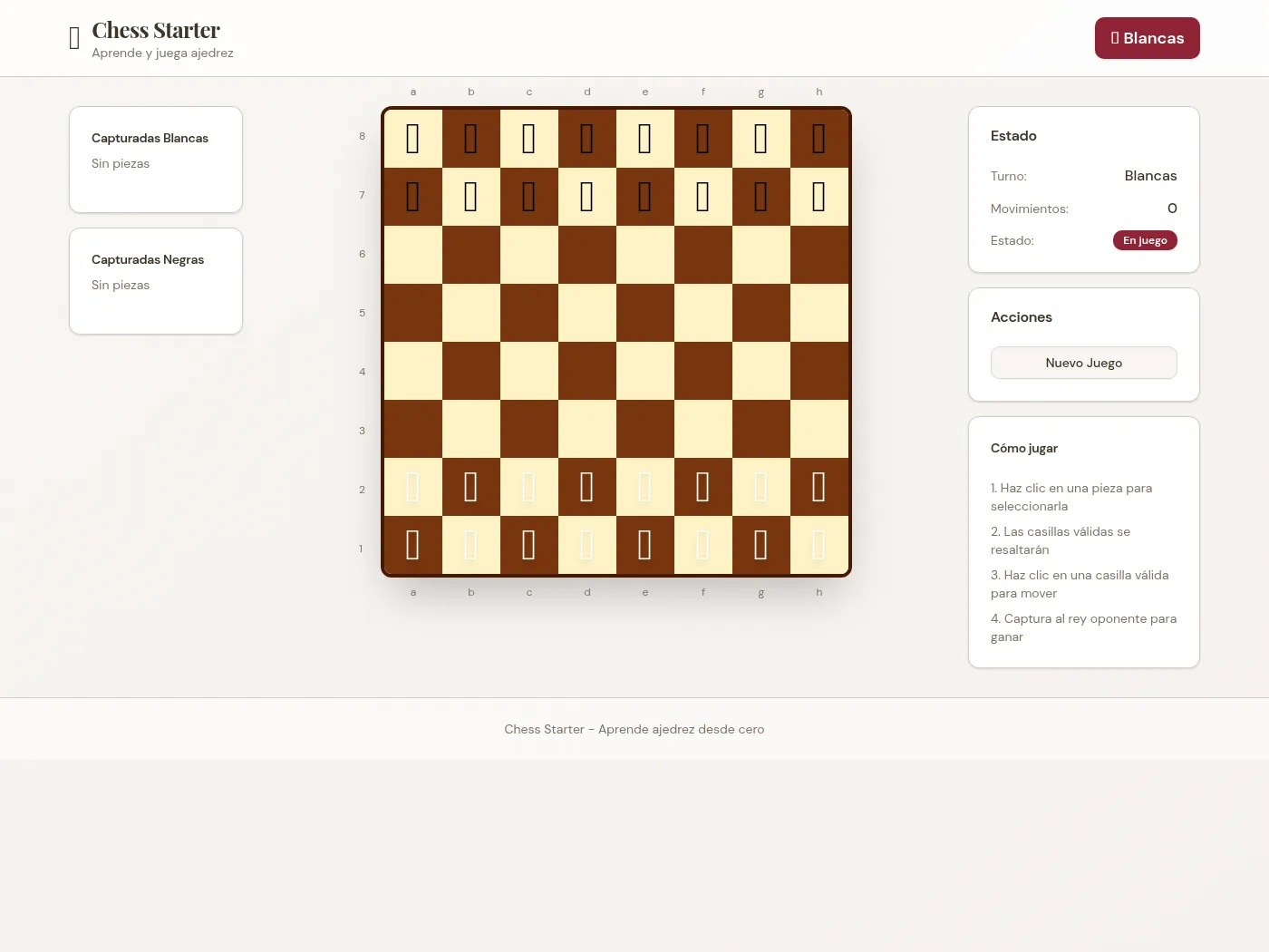Chess Starter App