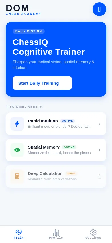 ChessIQ: Cognitive Trainer