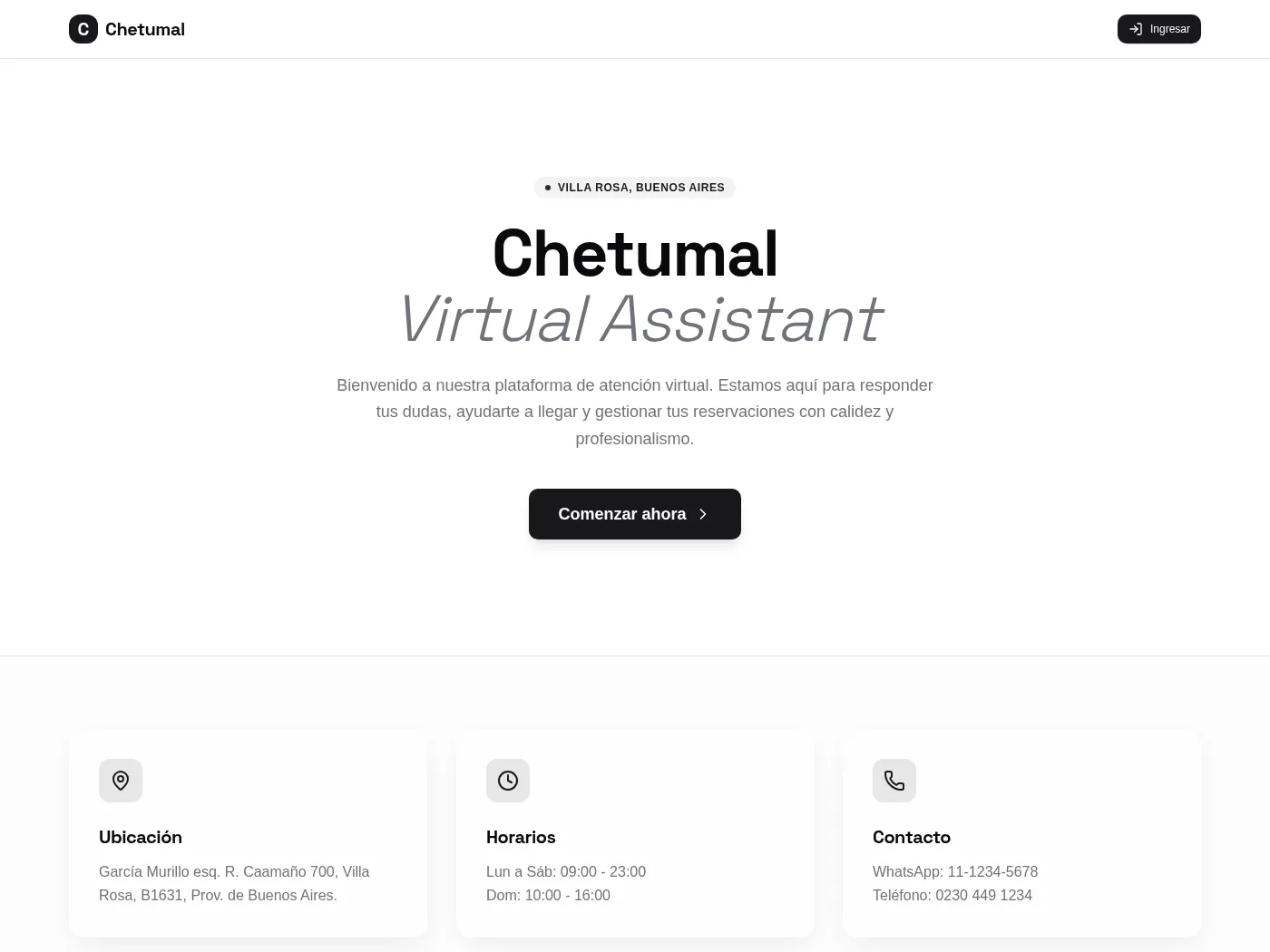 Chetumal Virtual Receptionist