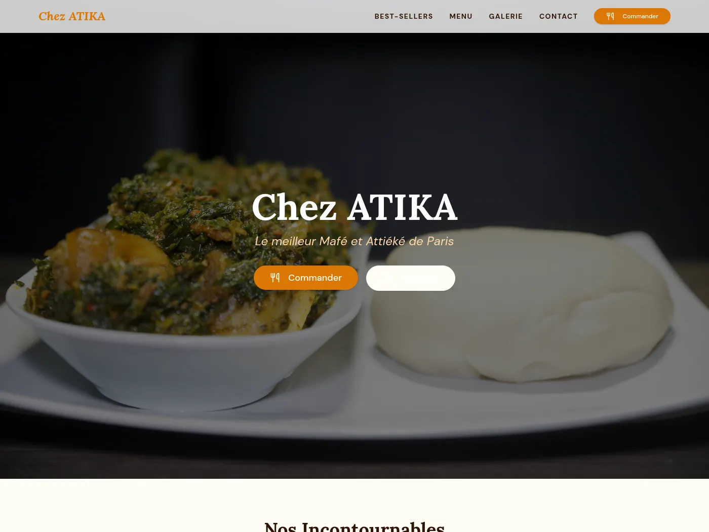 Chez ATIKA One-Page Site