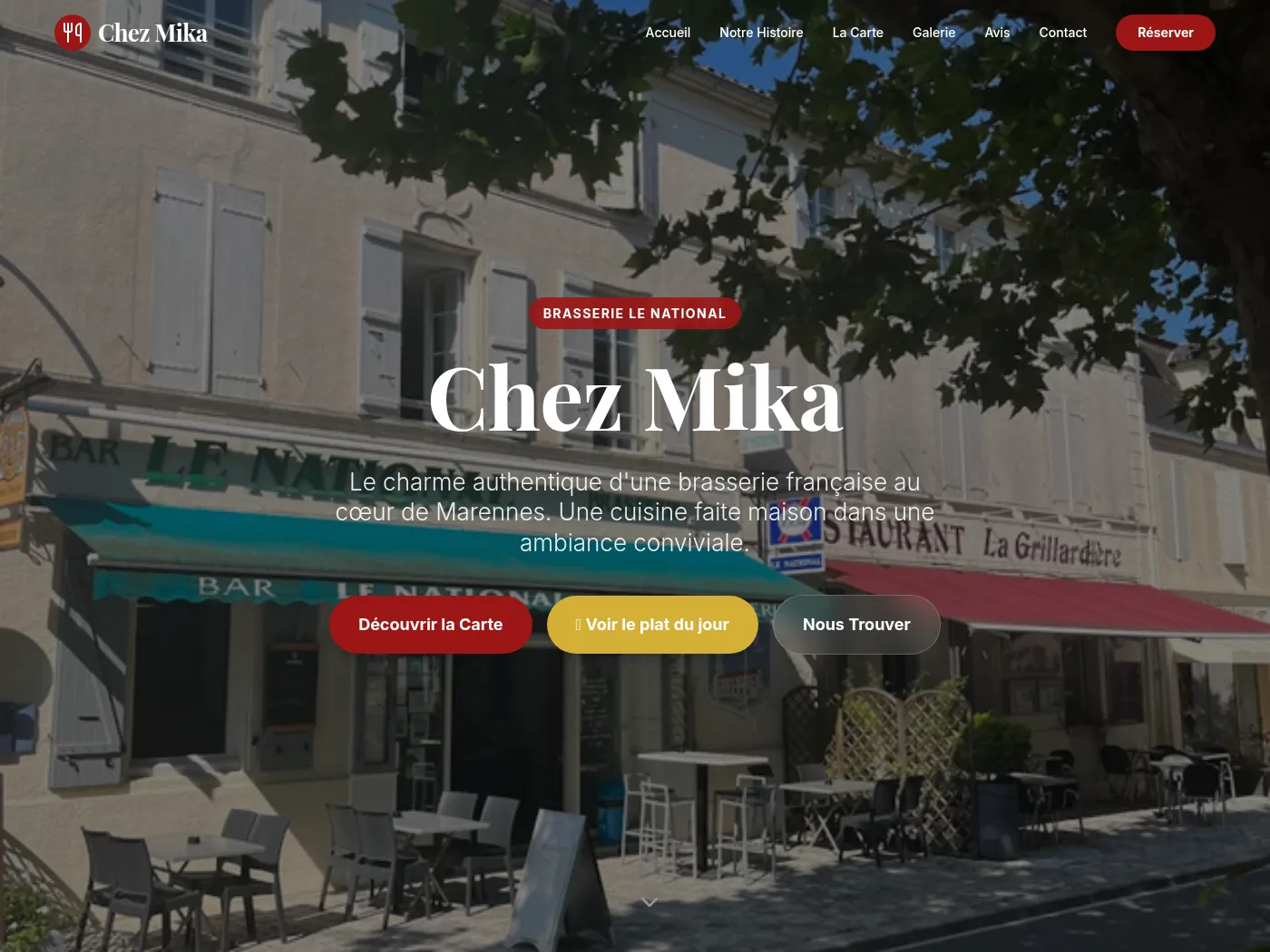 Chez Mika Web Vitrine