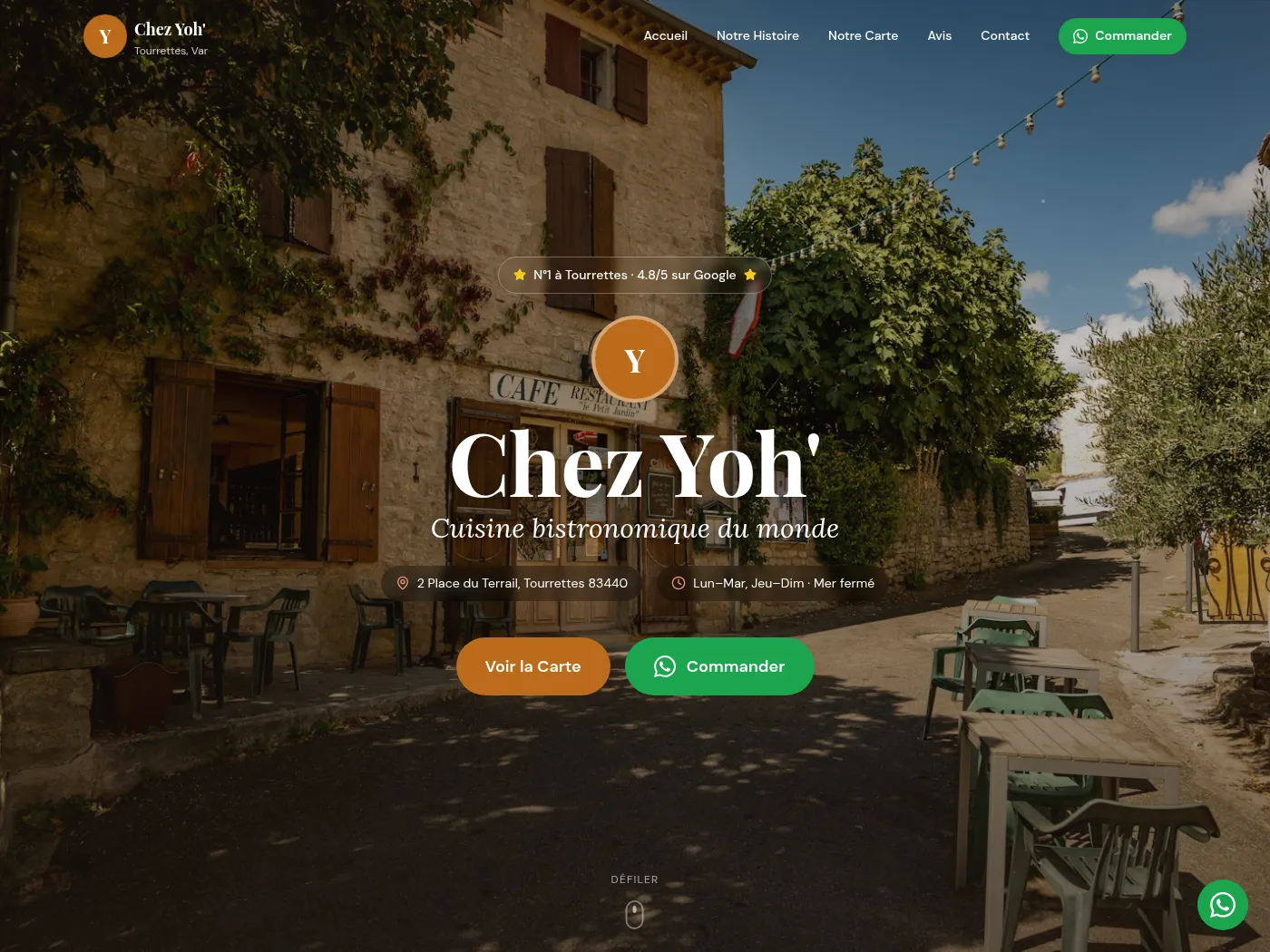 Chez Yoh' Restaurant Site