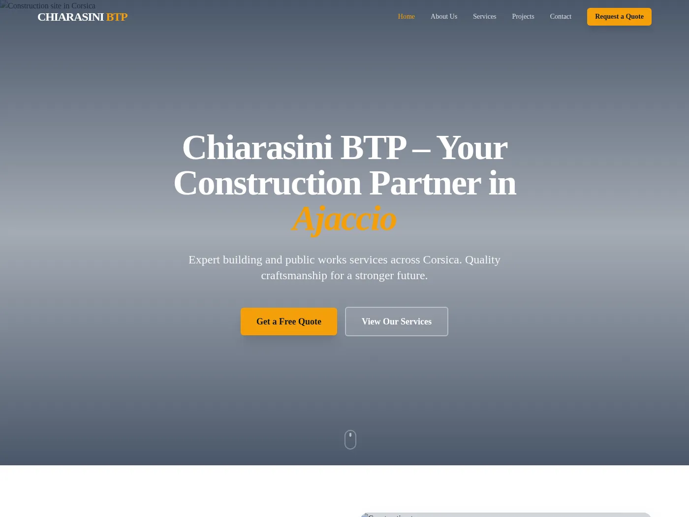 Chiarasini BTP Web Presence